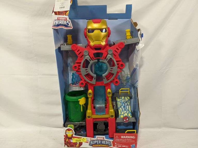 Playskool Heros Marvel Super Hero Adventures Iron Man Head Quarters ...