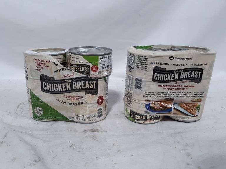 Lot of 2 Member's Mark Premium Natural In Water Chunk Chicken Breast ...