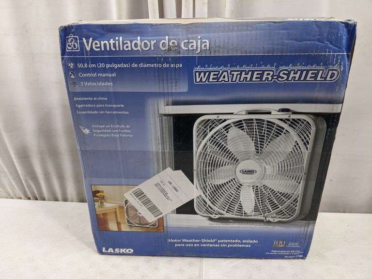 Lasko Box Fan Motor Weather Shield White 20" - Dutch Goat