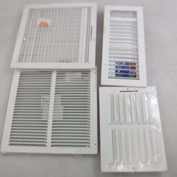 Assortment Of Metal Wall/Floor Registers: 14" X 14" Adjustable Open ...