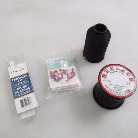 Assortment Of Craft Items: Rexlace Black Roll Of 100 Yards Crafters ...