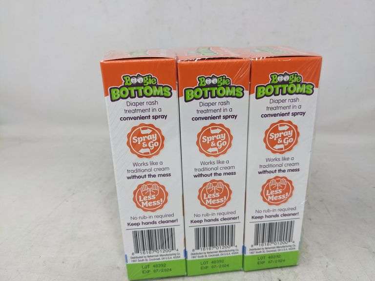 Lot Of 3 Boogie Bottoms No Rub Diaper Rash Spray 1.7FL OZ - Dutch Goat