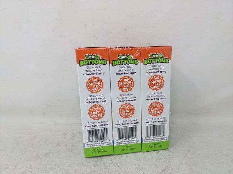 Lot Of 3 Boogie Bottoms No Rub Diaper Rash Spray 1.7FL OZ - Dutch Goat