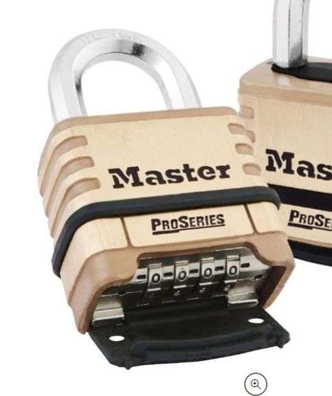 Lot Of 2: Touch Under Fire Master Lock Brass Combination Padlock Pro ...