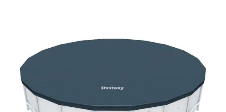 Bestway 20 Ft Round Vinyl Leaf Pool Cover For Above Ground Pools With ...