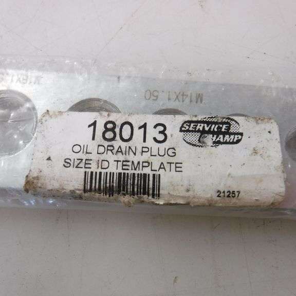 Oil Drain Plug Size ID Template #18013, See Description For Sizes ...