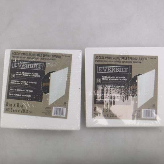Lot Of 2: Everbilt 8" X 8" Adjustable Spring Loaded Plastic Access ...