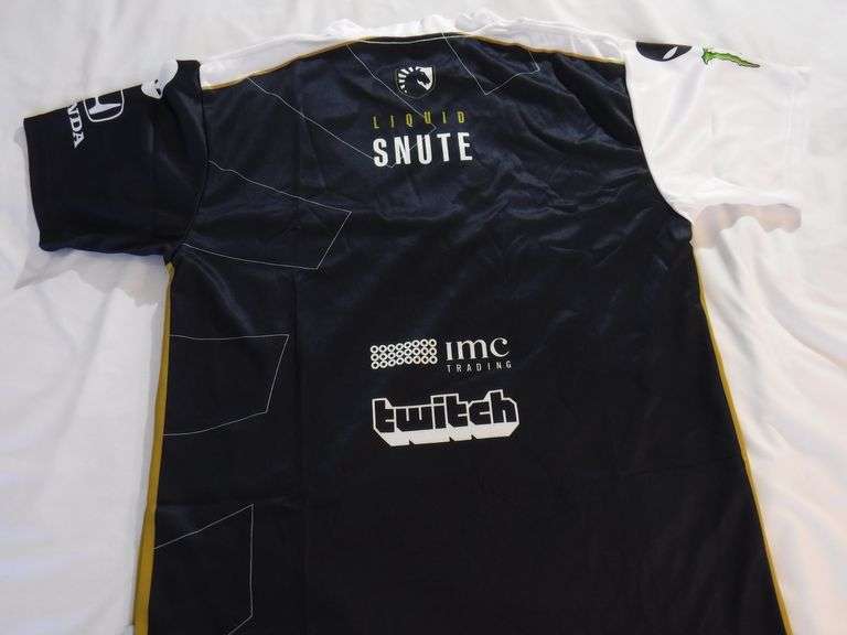 Liquid Snute Men's Football Jersey Alienware and Monster Energy Logos ...