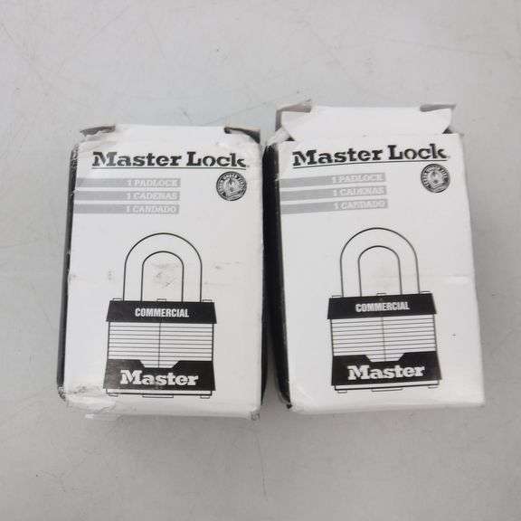 Lot Of 2: Master Lock Laminated Padlock 1KA, 15/16" Vertical Shackle ...