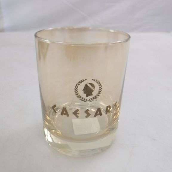 Heavy Base Caesars Palace Amber Luster Glass - Dutch Goat