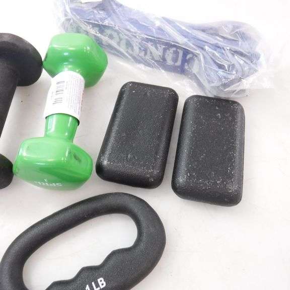 Assortment Of Weights: SPRI Dumbbell 3 LB Vinyl, Pair Of Peloton 3 LB ...