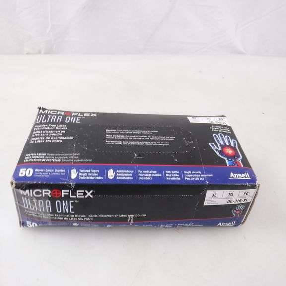 Microflex Ultra One Tan XL Powder Free Disposable Gloves - 12" Length ...