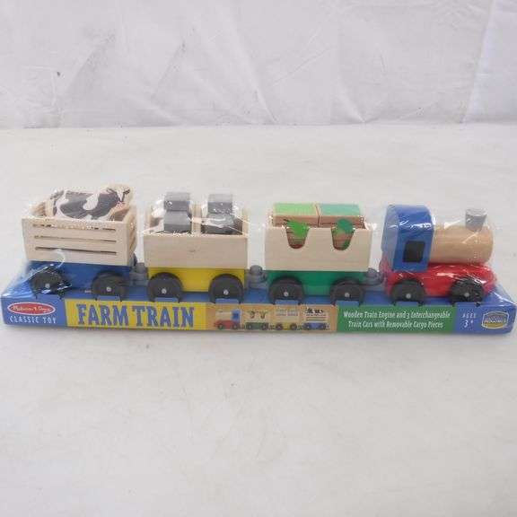 Melissa And Doug Wooden Farm Train Set, Classic Wooden Toy - Dutch Goat