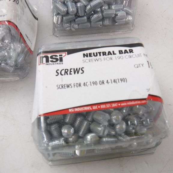 Lot Of 3: NSI Neutral Bar Screws For 190 Circuit Neutral Bar (4C-190 Or ...