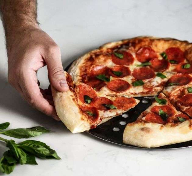 Crispy Crust Flat Pizza Cooking Tray Perforated 16" - Dutch Goat