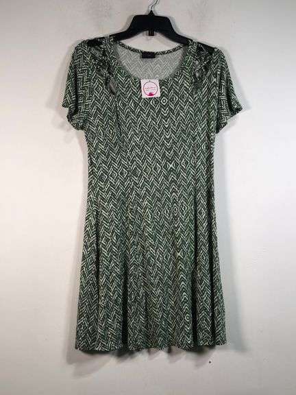Women's Sheila Rose Short Sleeve Cross Shoulders Midi Dress in Green ...
