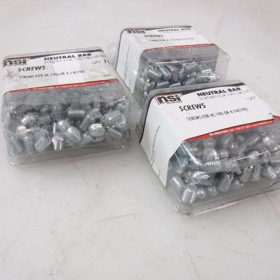 Lot Of 3: NSI Neutral Bar Screws For 190 Circuit Neutral Bar (4C-190 Or ...