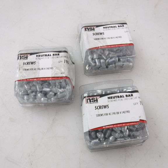 Lot Of 3: NSI Neutral Bar Screws For 190 Circuit Neutral Bar (4C-190 Or ...