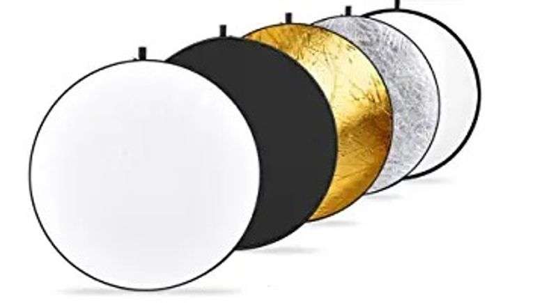 Neewer 43" 110 Centimeter Light Reflector 5-in-1 Collapsible Multi-Disc ...