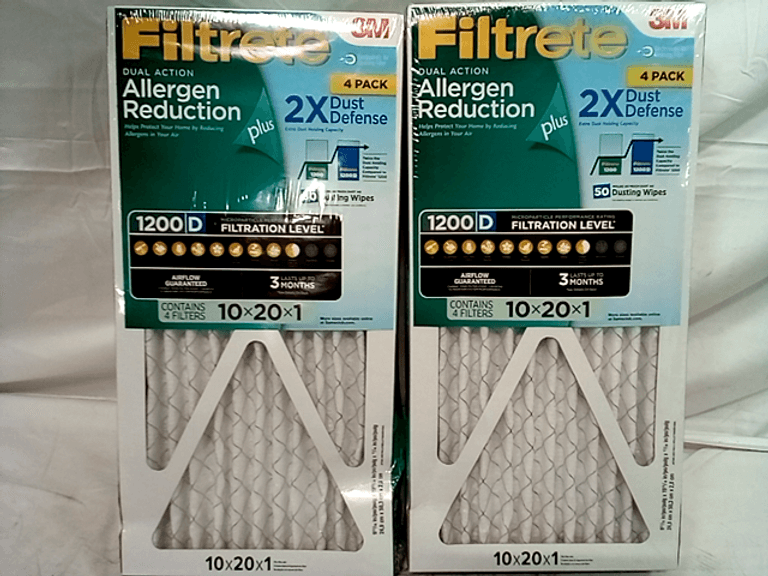 Lot of Filtrete 3M Allergen Reduction Air Filter Packs - 4 in each, 10x20x1 - Dutch Goat