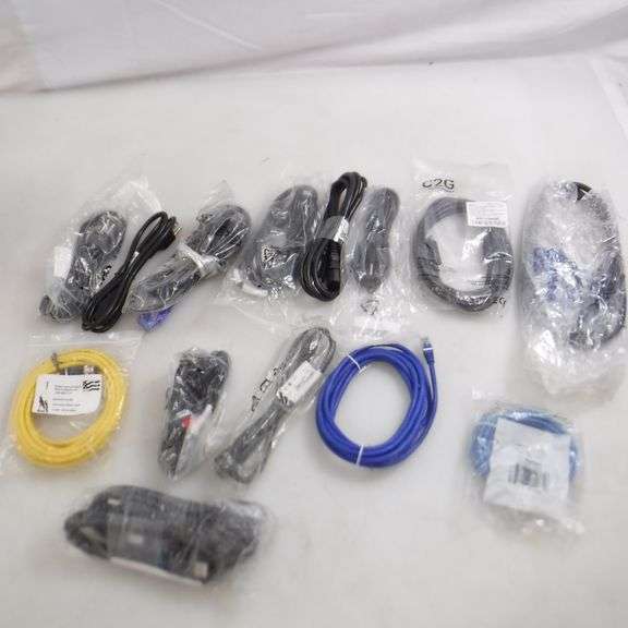 Assortment Of Cords and Cables - Various Brands and Types - See Pics For All Items and Details ...