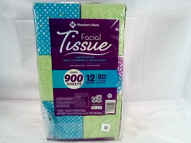 Member's Mark Ultra Soft Facial Tissues, 12 Cube Boxes, 80 3-Ply ...