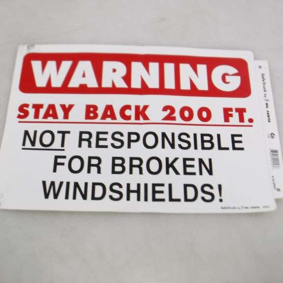 SafeTruck Warning Stay Back 200 ft Adhesive Truck Decal 17" x 12" (Has ...