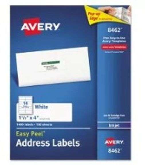 Box Of 3500 Avery 5962 Labels Easy Peel Permanent Laser Address
