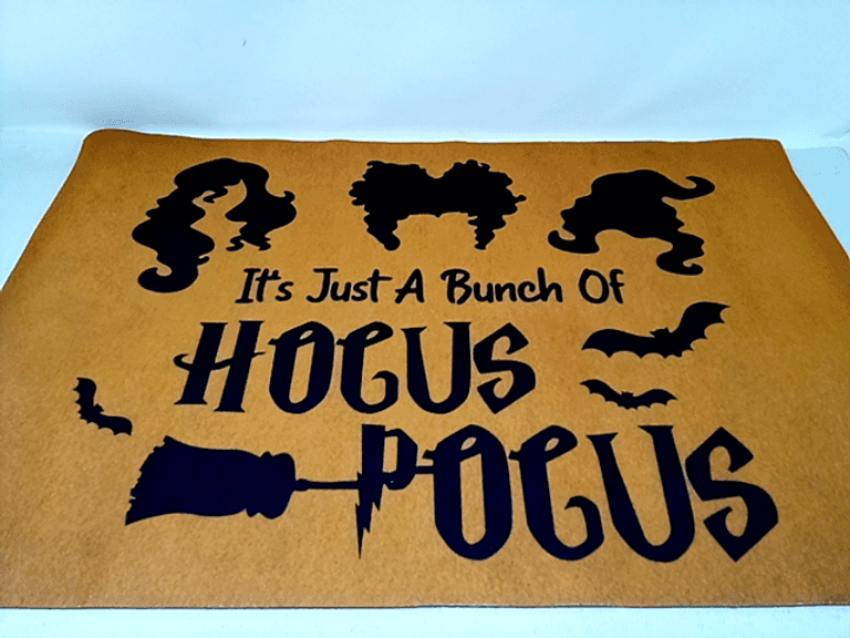 Autumn Welcome Doormat - It's Just a Bunch of Hocus Pocus - 16" Width ...