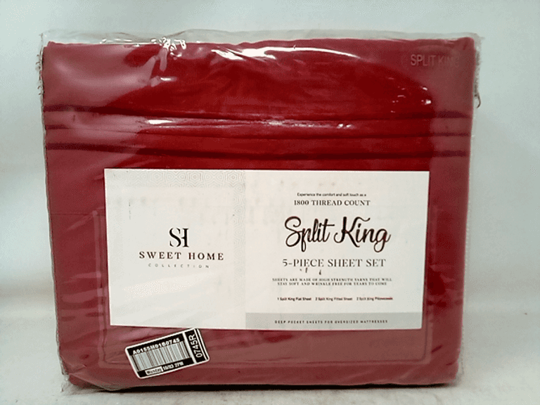 Sweet Home Collection 1800 Thread Count Sheet Set - 5 Piece, Split King ...
