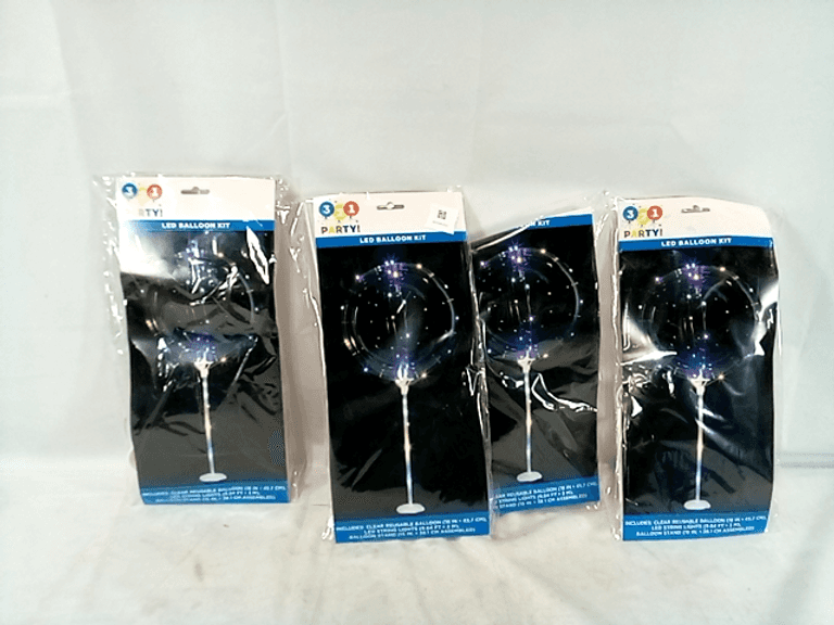 Pack of 4 - LED Balloons, 20 Inch Clear Light up Bubble Balloons with ...