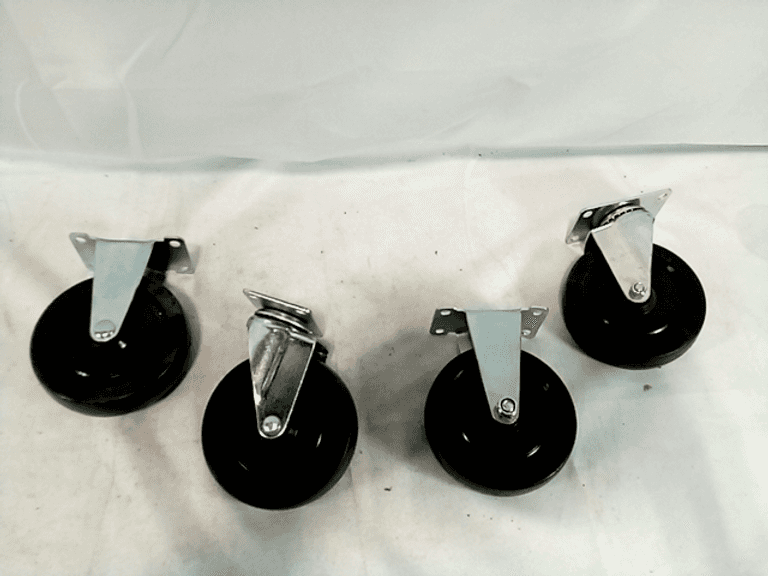 Set of 4 - Caster With Hard Rubber Wheel 5x1.25 - Dutch Goat