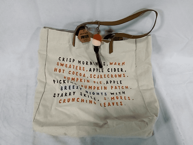 Otto & Berk Canvas Pom-Pom Tote Bag - Dutch Goat