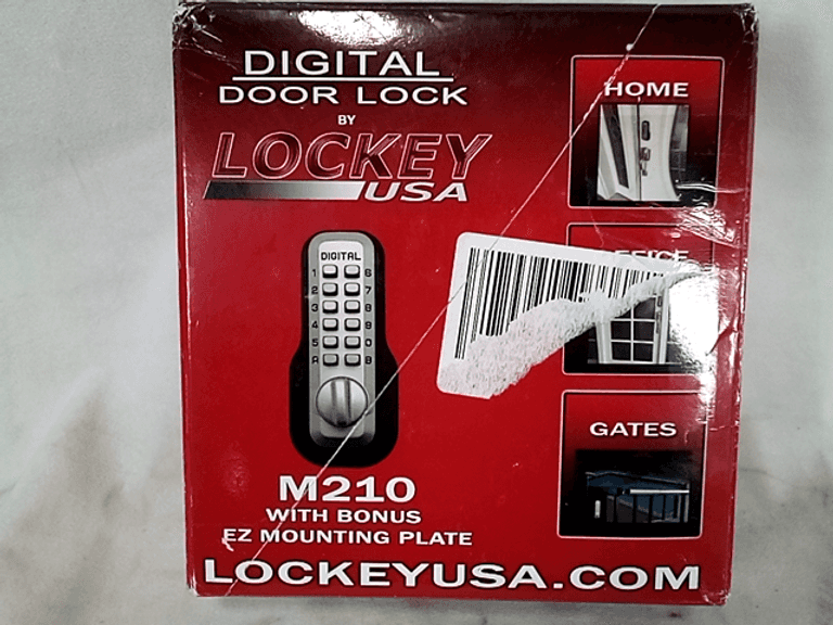 Lockey M210, Digital Door Lock With Bonus EZ Mounting Plate, Silver ...