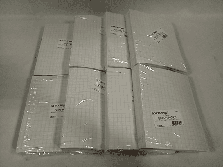 Lot of 8 - School Smart Graph Paper, 8-1/2"x11", 1/2" Rule, 500 Sheets ...