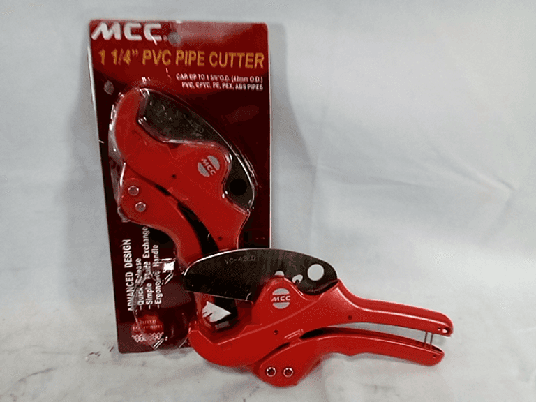 Lot of 2 - MCC, 1 1/4" PVC Pipe Cutter, Red, Silver - Dutch Goat