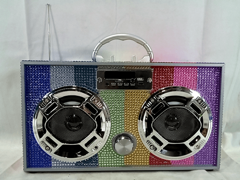 Rainbow Bling Mini Boombox Couture, Multi-Color - Dutch Goat