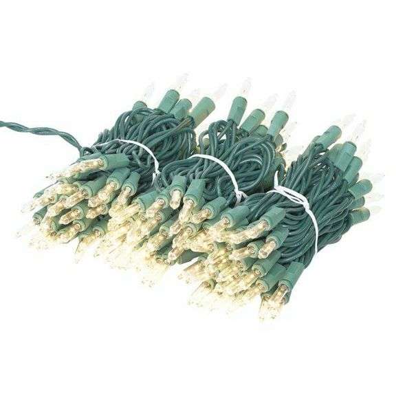 Holiday Time, 600-Count Mini Christmas Lights, 125', Green, Clear ...
