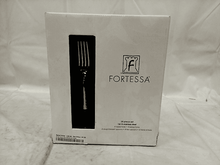Fortessa, San Marco Stainless Steel 20-Piece Flatware Set, Silver ...