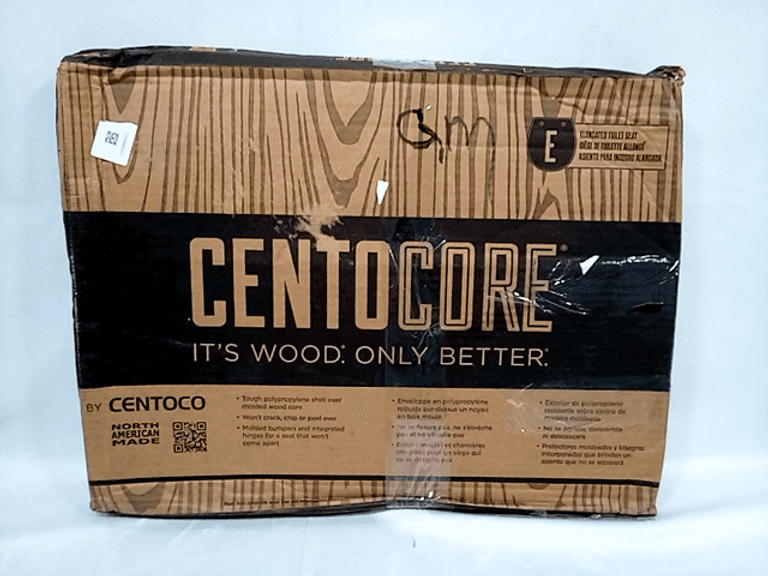 Centoco, Heavy Duty Elongated Wood Toilet Seat, White - Dutch Goat