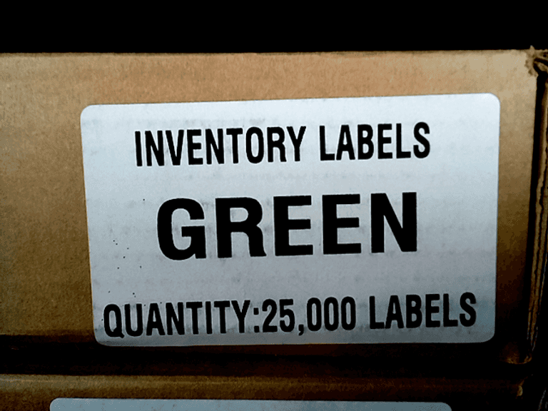 Box of 4 - Inventory Labels in Green, 25,000/Box - Dutch Goat