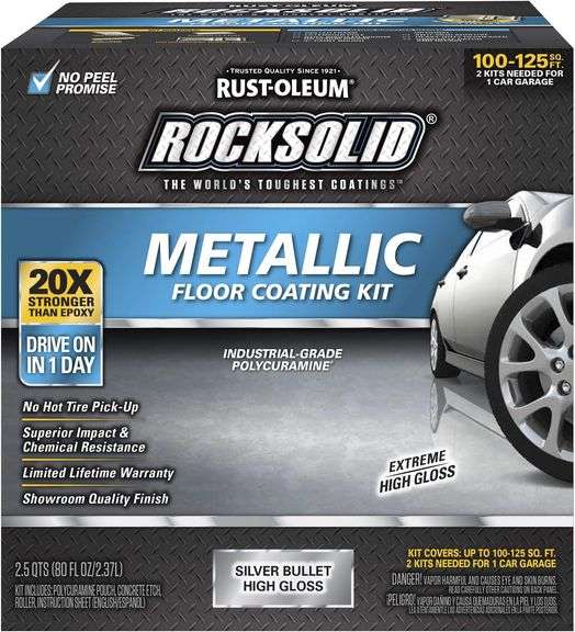 Rust-Oleum Rocksolid Metallic Garage Floor Coating Kit - Dutch Goat