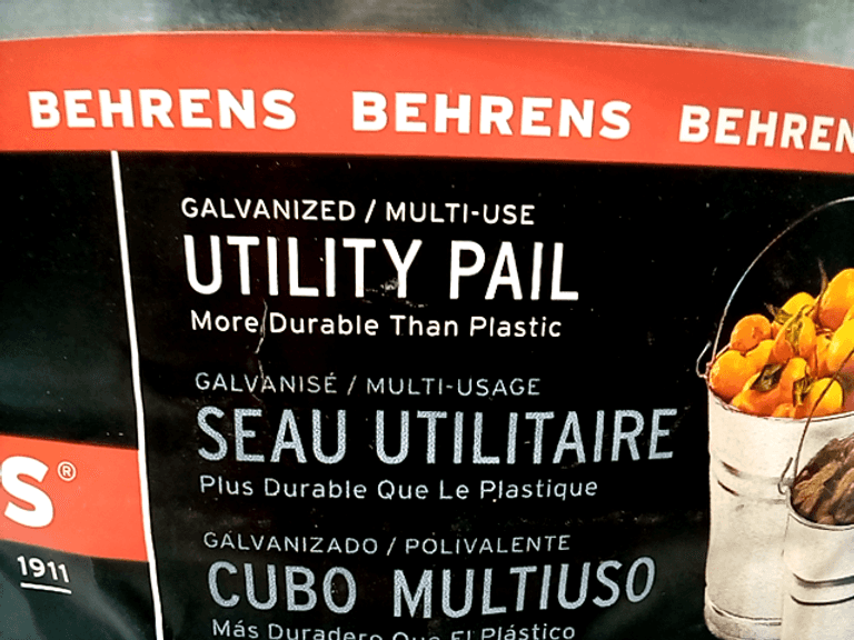 Assortment of 3 - Behrens Metalware Galvanized/Multi-Use Utility Pails ...