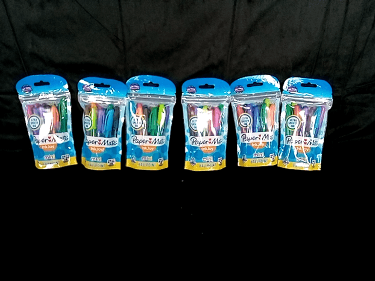 Lot of 6 - Paper Mate - Ink Joy Capped Mini Pens - Dutch Goat