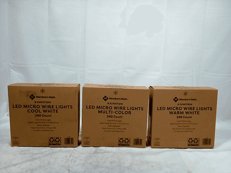 Member's Mark, 8 Function 240 Count LED Micro Wire Lights, Lot Of 3 ...