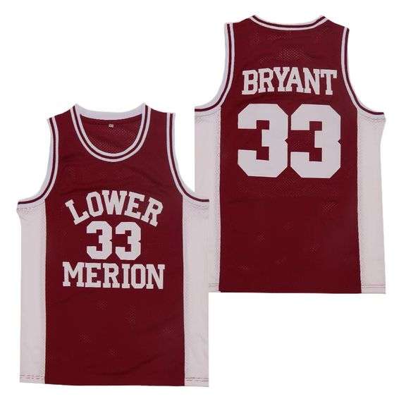Lower Merion Kobe Bryant 33 Stitched Men's High School Basketball ...