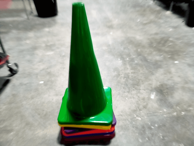 Plastic Assorted Traffic Cones, 6 Pieces, Multi-Color - Dutch Goat