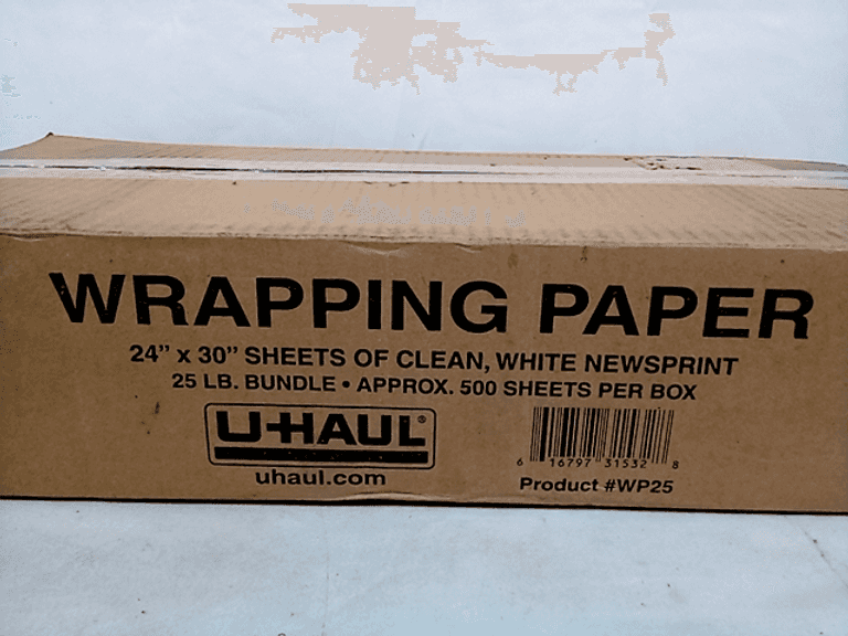 U-Haul Wrapping Paper 24"x30" Sheets of Clean, White Newsprint 500 ...