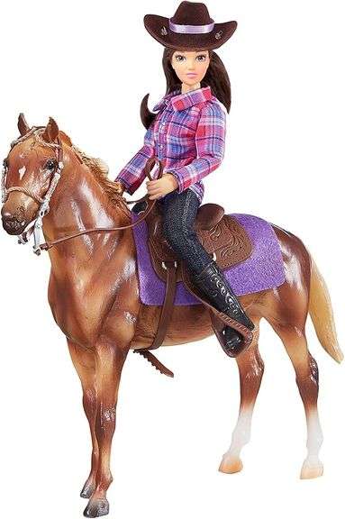 Breyer Freedom Series Western Horse & Rider Doll Set, 1:12 Scale ...