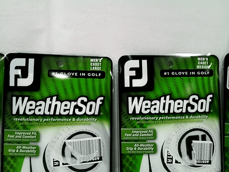 Assortment of 4 - FJ WeatherSof Men's Cadet (Left) Golf Gloves - Dutch Goat